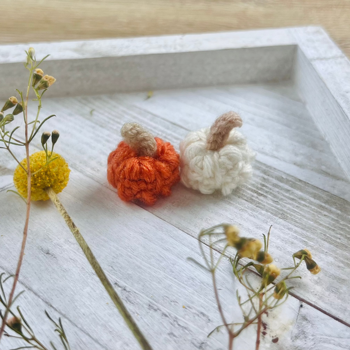 Mini Pumpkin Keychain PDF Crochet Pattern – Desert Blossom Crafts Shop