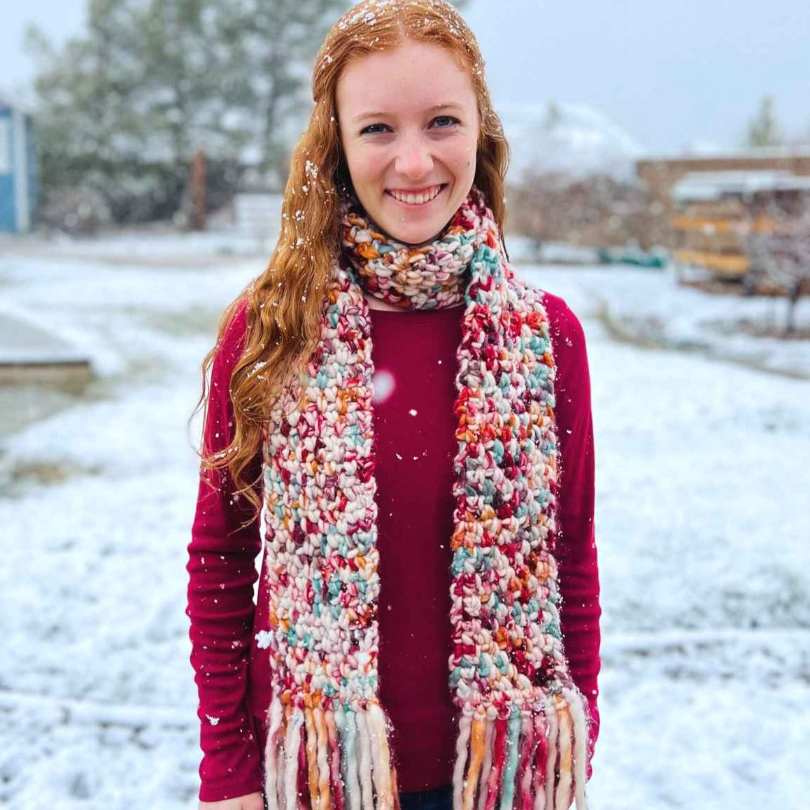 Chunky Crochet Scarf PDF PATTERN – Desert Blossom Crafts Shop