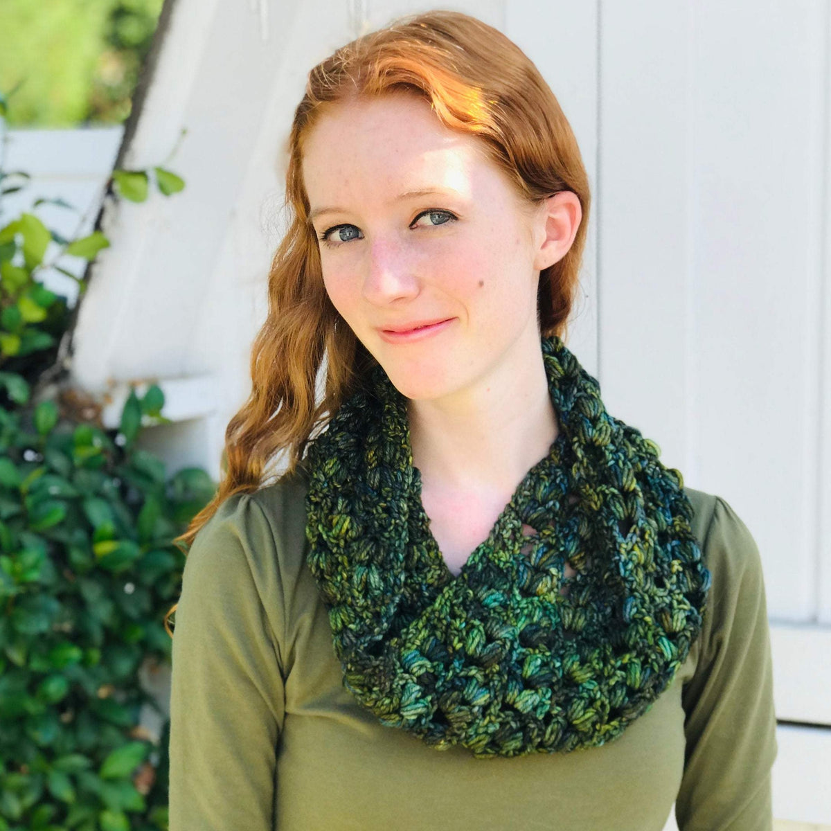 Everglade Cowl Pattern - Crochet Cowl That Uses WORSTED WEIGHT YARN ...