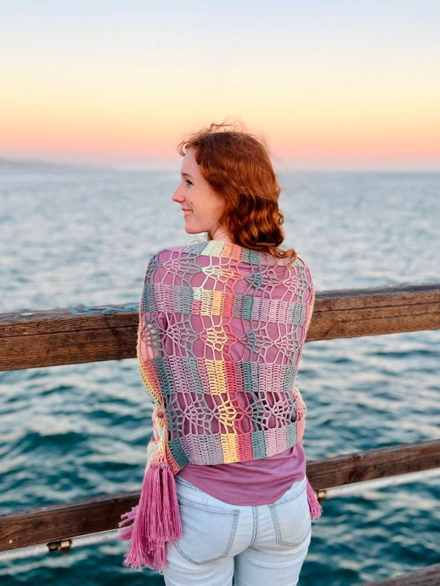 Lightweight Crochet Shawl Pattern PDF – Desert Blossom Crafts Shop